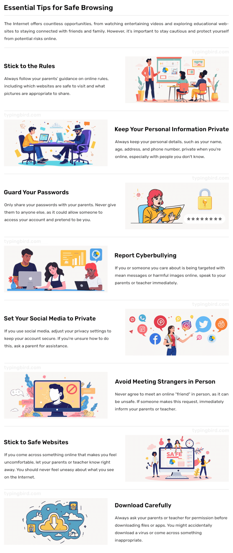 Essential Tips for Safe Browsing - TypingBird
