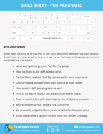 Typing Drill Sheets